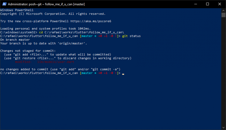 Personalizando o PowerShell com o Git-Posh – Rafael WMS